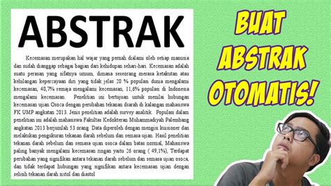 Cara Menulis Abstrak Otomatis Dendiblogku