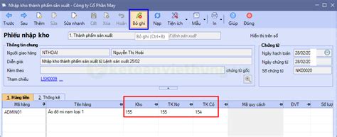 X L H Ch To N Sai Khi L P Ch Ng T Nh P Kho Th Nh Ph M
