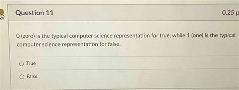 Solved Question Zero Is The Typical Computer Science Chegg