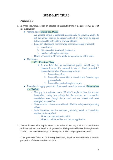 Tutorial Qs Summary Trial Summary Trial Paragraph A In What