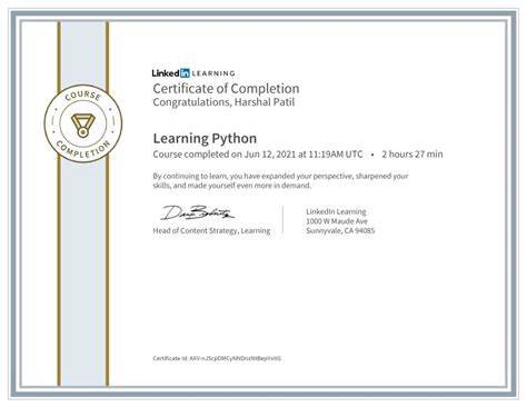 Completed A Python Programming Course Harshal Patil Posted On The Topic Linkedin