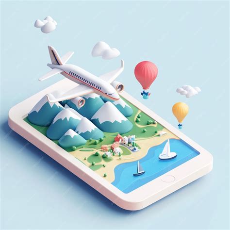 Clickable Prototype For A Travel App Premium Ai Generated Image