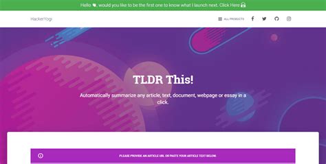 Tldr This Can Automatically Summarize An Article Or Blog Post The