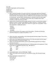 CSC 3210 Assignment 1.docx - CSC 3210 Computer Organization and ...