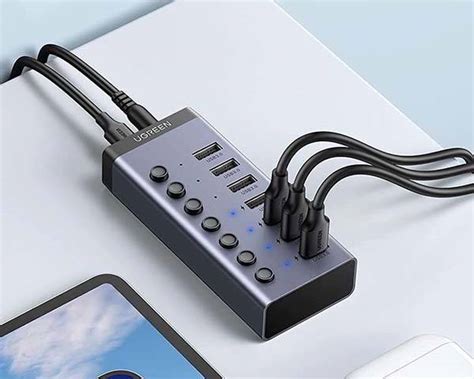 Ugreen 7 Port Usb Splitter With Individual Switches Gadgetsin