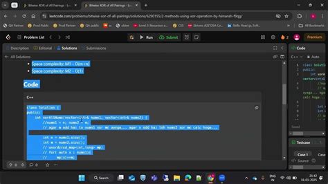 16 Jan2025 2425 Bitwise Xor Of All Pairings Youtube