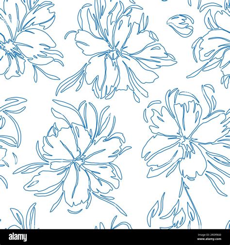 Abstract Floral Seamless Pattern Vector Illustration Background Stock