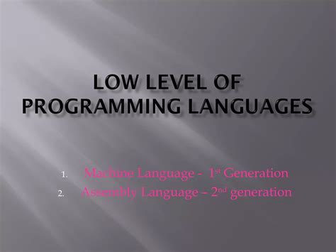 Programming Language Ppt Programming Languages Computing