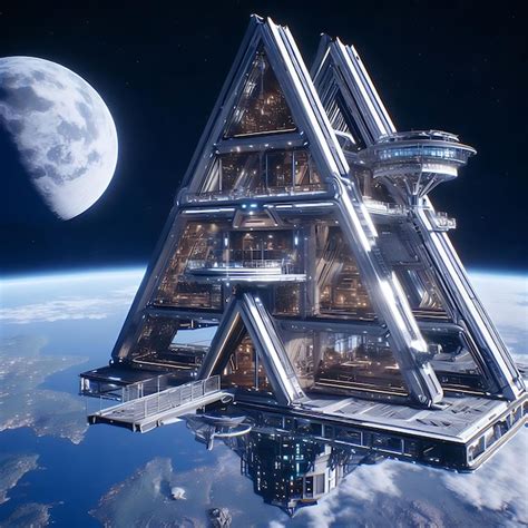 Premium Ai Image Unreal Space Dwelling Futuristic Aframe House In