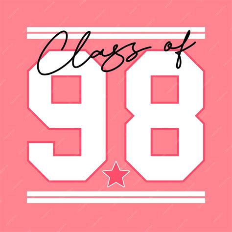 Premium Vector Class Of 98 Varsity Print