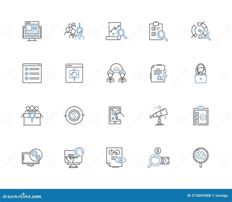 Survey Line Icons Collection Opinion Feedback Questionnaire Response Research Inquiry