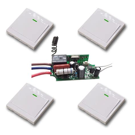 New 1CH RF Wireless Remote Control Switch 220V Simple Operation With Manual Button 1 Receiver 4
