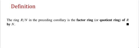 Solved Analogue Of Corollary 14 5 Let N Be An Ideal Of A