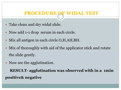 Widal Test Pptx