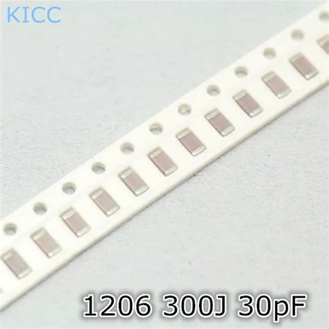 1206 30pf 300j 300 커패시터 3216 적층 칩 세라믹 커패시터 100 개몫 무료 배송capacitor