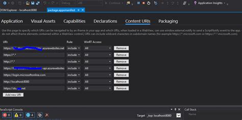 Apphost9624 Error On Cordova Uwp On Azure Ad Login Stack Overflow