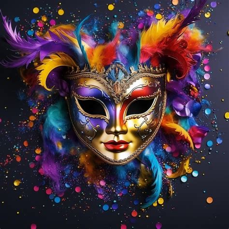 Premium Photo Photo Bright Multicolored Mask