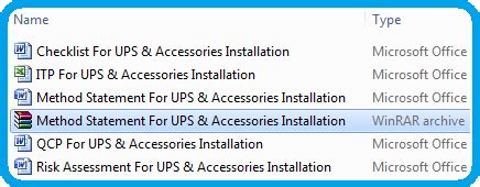 Download Method Statement For UPS Accessories Installation