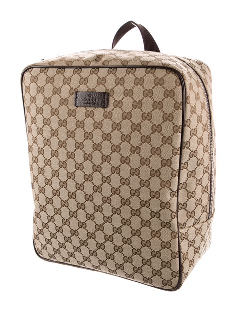 Gucci Gg Canvas Backpack Brown Backpacks Bags Guc1286374 The