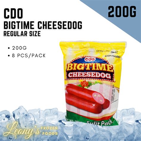 Cdo Bigtime Cheesedog Regular Size 200 Grams 8pcs Lazada Ph