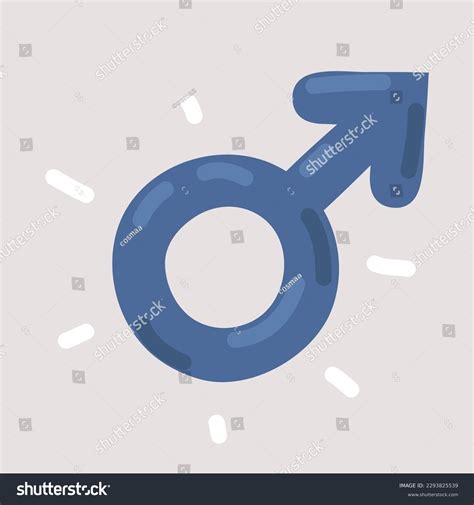 Cartoon Vector Illustration Gender Symbol Male Stock Vector Royalty Free Shutterstock