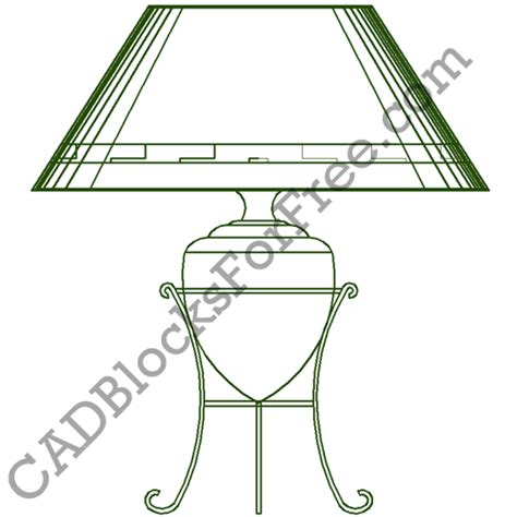 Table Lamp Free Autocad Block In Dwg