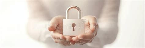Hands Holding A Padlock Symbolizing Secure Online Transactions And