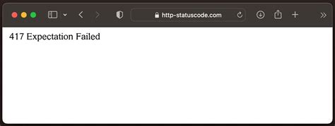 417 Expectation Failed Status Code