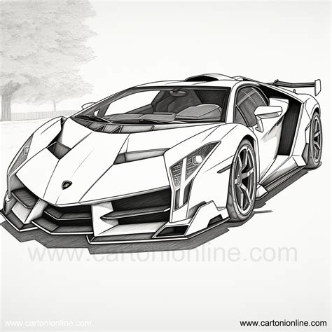 Coloriage De Lamborghini Veneno Style Coloriage