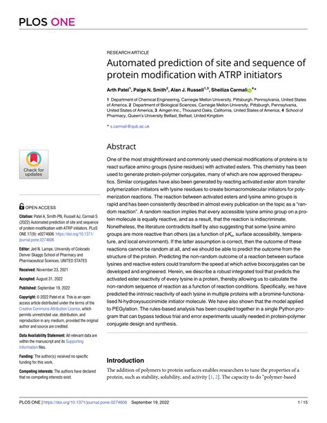 pdf automated prediction of site and sequence of protein modification