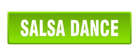 salsa dance button salsa dance square isolated push button stock