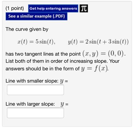 solved the curve given by x t 5 sin t y t 2 sin t