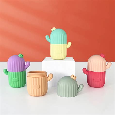 Face Ice Lattice Cactus Shape Silicone Ice Cube Mold Freezing Facial