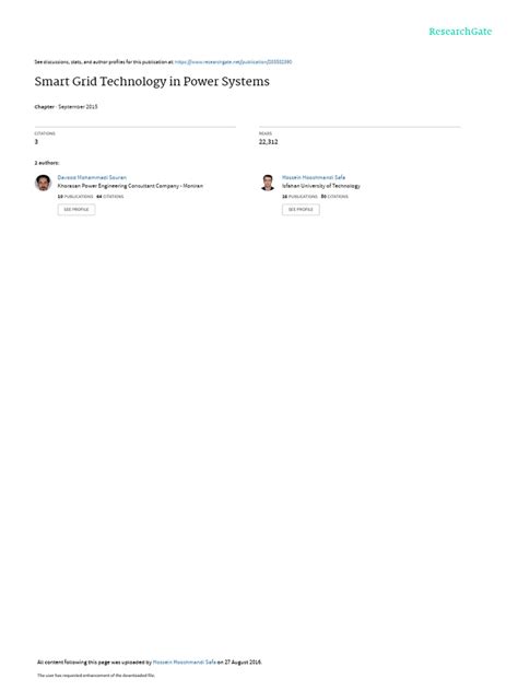 Smart Grid Technology In Power Systems Pdf Smart Grid Electrical Grid