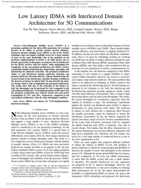 low latency idma with interleaved domain architecture for 5g