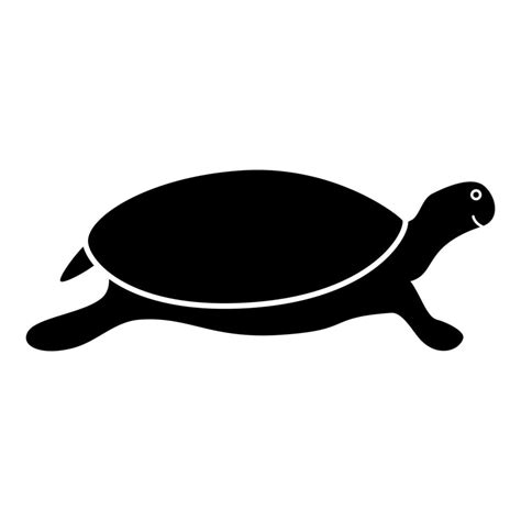 Tortoise Turtle Icon Black Color Illustration Flat Style Simple Image