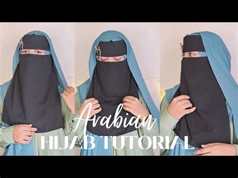 Arabian style hijab tutorial with arabian niqab ll full coverage Arabian niqab tutorial - YouTube