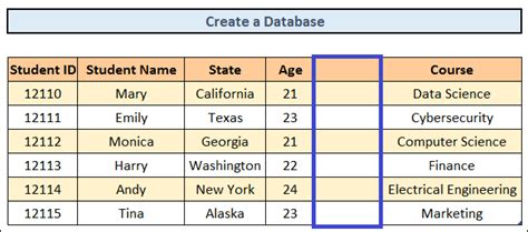 Creating A Database In Excel Tpoint Tech