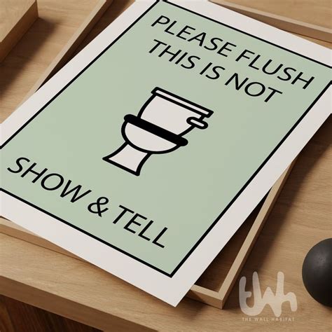 Please Flush The Toilet Sign Funny Bathroom Art Toilet Sign Toilet