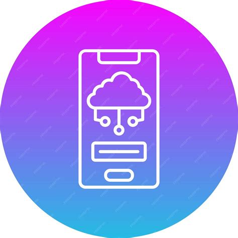 Premium Vector Mobile Cloud Icon