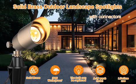 Zonegrace Solid Brass Outdoor Uplights And Accent Light Fixtures Heavy