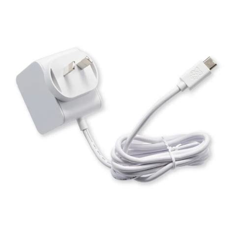 Raspberry Pi White Power Supply Official USB C PD V W Buy In Australia CE