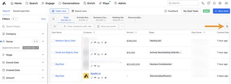 Deals Overview Apollo Io