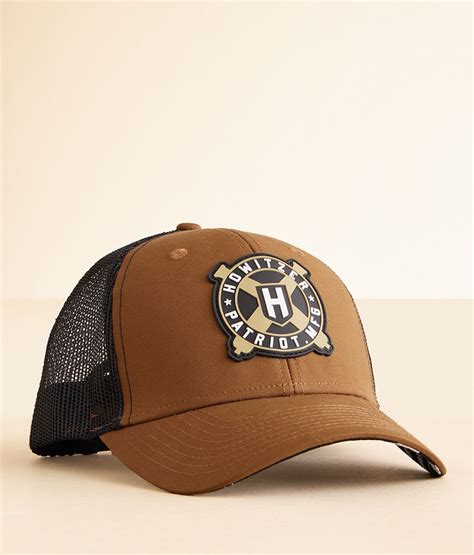 Howitzer Logo Trucker Hat Mens Hats In Brown Buckle