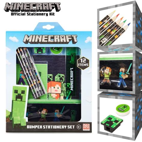 Minecraft Stationery Set Back To School Supplies Notebook And Pencil Case