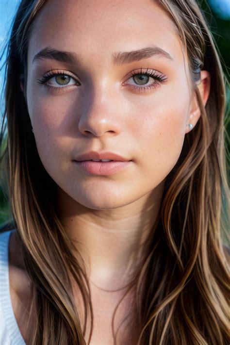 крупный план женщины с длинными волосами и белой рубашкой Seaart Ai