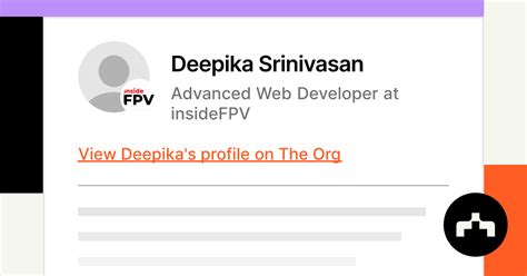 Deepika Srinivasan Advanced Web Developer At Insidefpv The Org