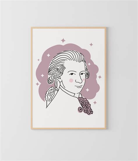 Mozart Poster Classical Composers Poster Classical Music Etsy