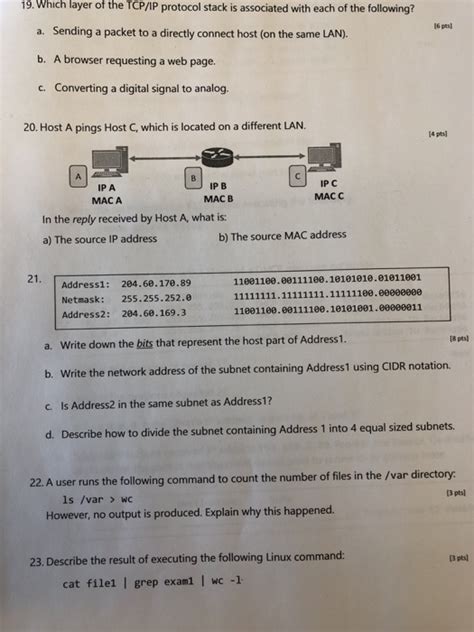 Solved Which Layer Of The TCP IP Protocol Stack Is Chegg