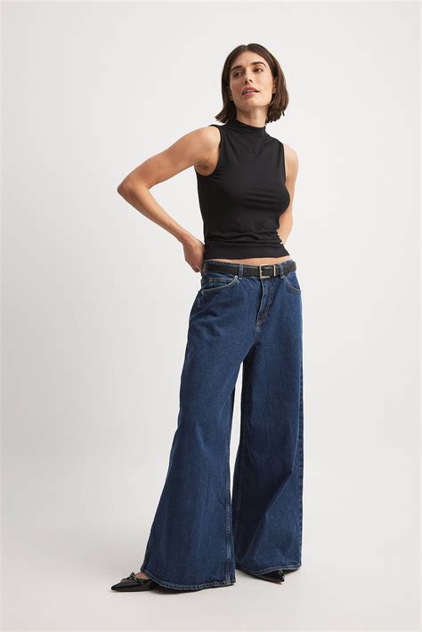 Extra Wide Leg Denim Blue Na Kd